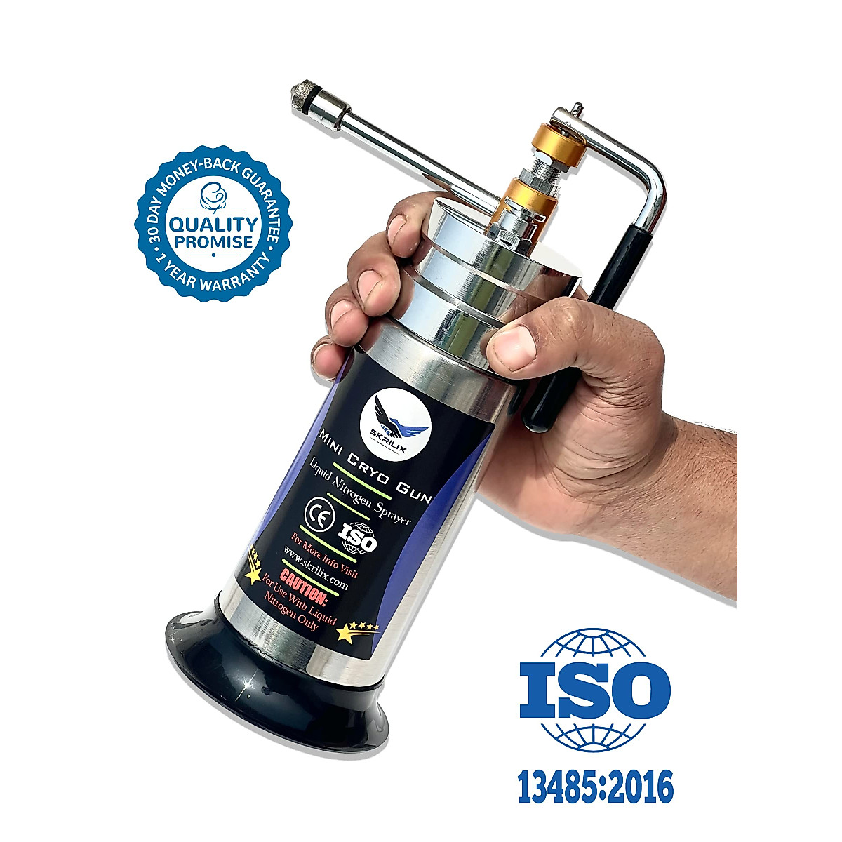 ULTRONIX Dermatologist's Choice Mini Cryo Gun Liquid Nitrogen Sprayer 350 ML Cryo Spray For Dermatology