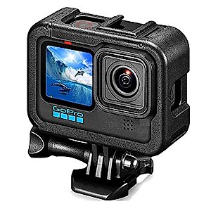Protective Housing Case for Gopro Hero 9/Hero 10/Hero 11 Black, Housing Frame Case Mount Accessories for Gopro Hero9 Action Camera Accessory Kit with Quick Pull Movable Socket and Screw
