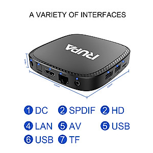 Android10 TV Box Smart TV Box Set Top Box with Mini Wireless Backlit Keyboard /4G RAM 32G ROM/USB 3.0/ Ultra HD 4K/6K /HDR 10+/ Dual Band WiFi 2.4 /5.8GHz /BT4.2
