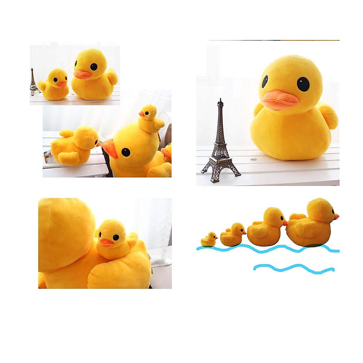 VIDOSCLA Yellow Duck Stuffed Plush Pillow Animal Dolls Super Soft Huggable Toy Gift for Children