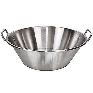 Cazo Grande Para Carnitas Extra Large 18" inch Stainless Steel Heavy Duty Acero Inoxidable Wok comal Fry