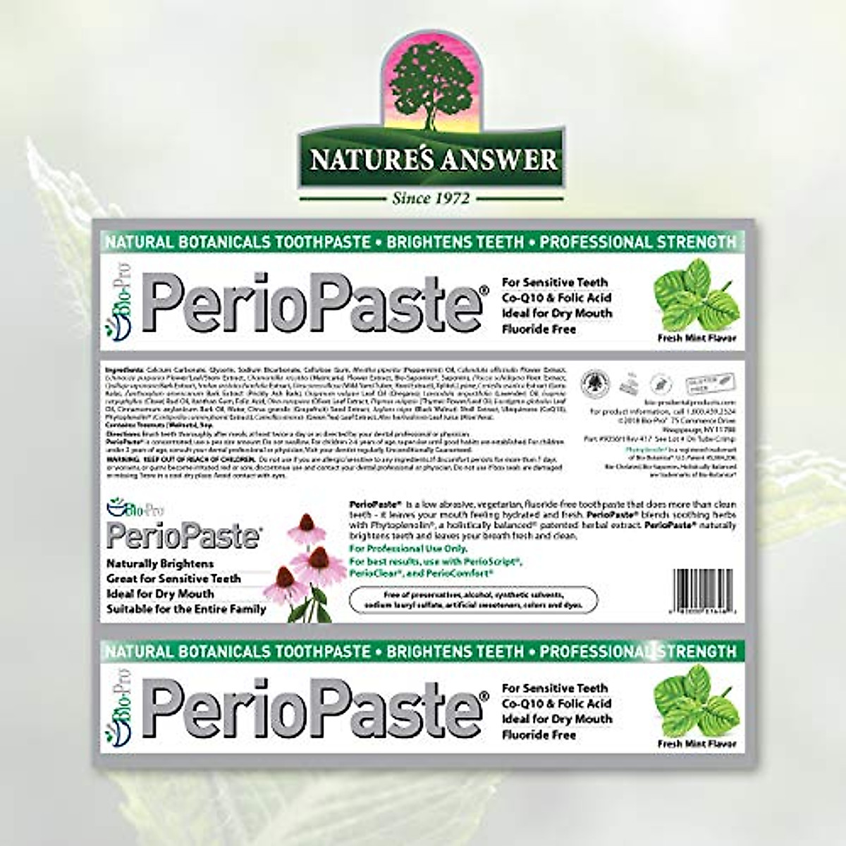 PerioPaste Natural Toothpaste - FOUR 4 oz | Natural Teeth Whitening | Fresh Breath | Stain Removal Naturally