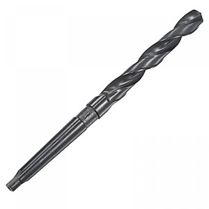 uxcell 13.2mm Twist Bit Jobber Drill Bit with MT1 Morse Taper Shank, 95mm Flute Length High-Speed Steel Black Oxide Taper Shank Drill Bits