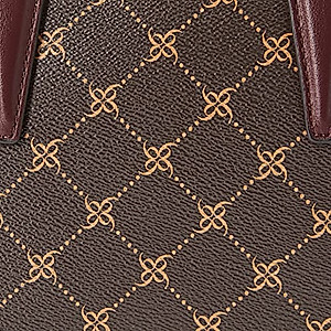 NINE WEST Emery Mini Tote, Brown Logo/Merlot