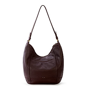 The Sak Womens Leather, & Silhouette, Sequoia Hobo Bag in Leather Soft Slouchy Silhouette Timeless Elevated Design, Mahogany, One Size US