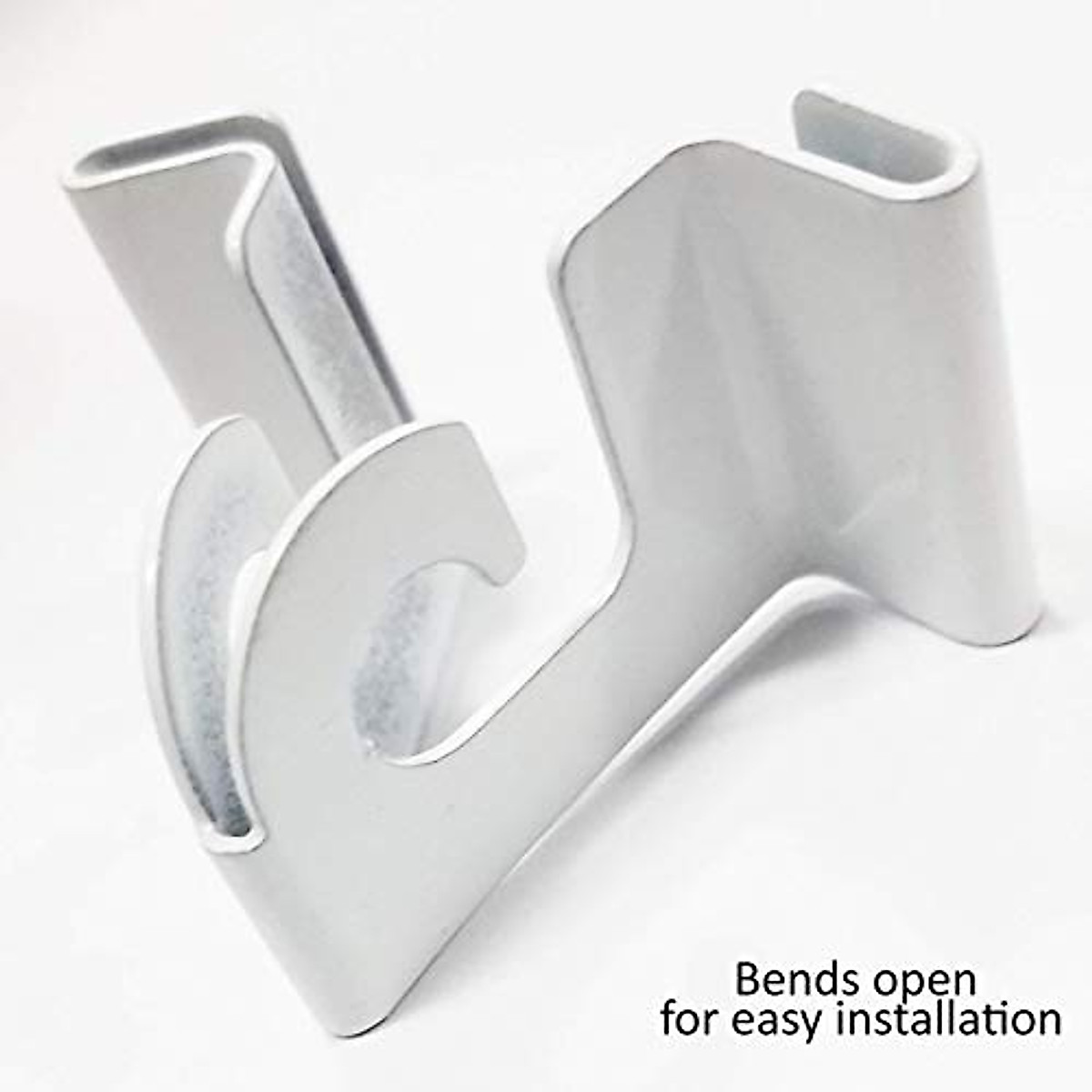 STORE FIXTURES DIRECT Extra Heavy Duty White Aluminum Drop Ceiling Hooks, One Piece Ceiling Grid Clips - 10 Pack