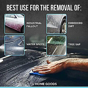 JJ Care Clay Bar - Contains 3 Pack 300gram Clay Bar for Car Detailing (3x100g) + 16.9 fl. oz Clay Bar Lubricant + 2 Pack Microfiber Cloth - Clay Bar Kit - Clay Bars Auto Detailing