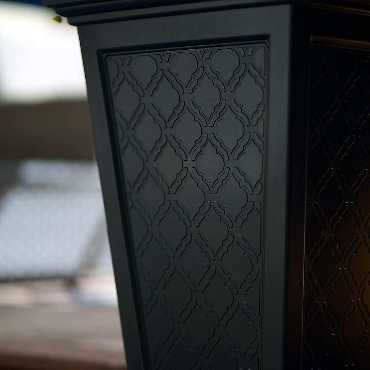 FCMP Outdoor Casablanca Self-Watering Planter (2-Pack) – Set of 2 Large Planters for Porch, Patio, Outdoor/Indoor (MOD-CP3000-BLK-2) Black (24-inch Tall)