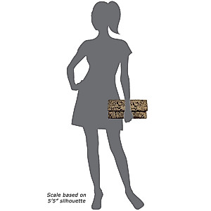 JNB Paisley Pattern Print Clutch, Gold