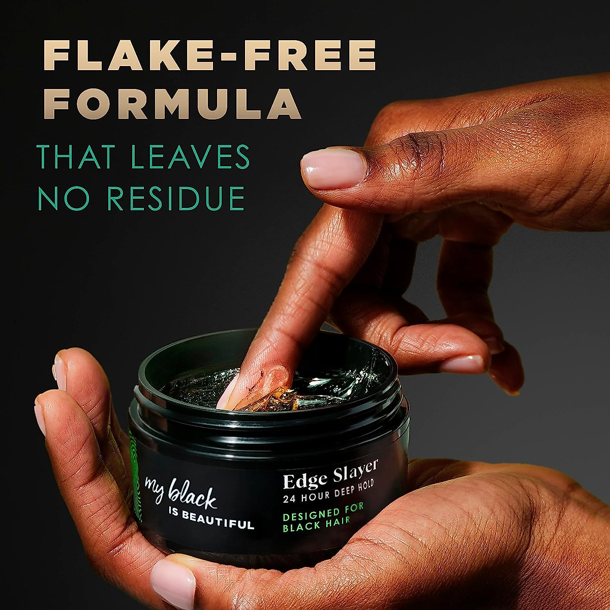 MY BLACK IS BEAUTIFUL Golden Milk Edge Slayer, 2.6 Fl Oz — Flake-Free Edge Control for Curly and Coily Hair — Formulated with Coconut Oil, Honey, and Turmeric