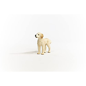 Schleich Farm World Goldendoodle Dog Figurine - Highly Detailed and Durable Animal Toy, Fun and Educational Play for Boys and Girls, Gift for Kids Ages 3+