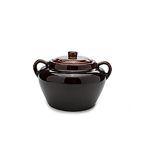 Fox Run 0350 Stoneware Bean Pot, 9.75 inches, Brown