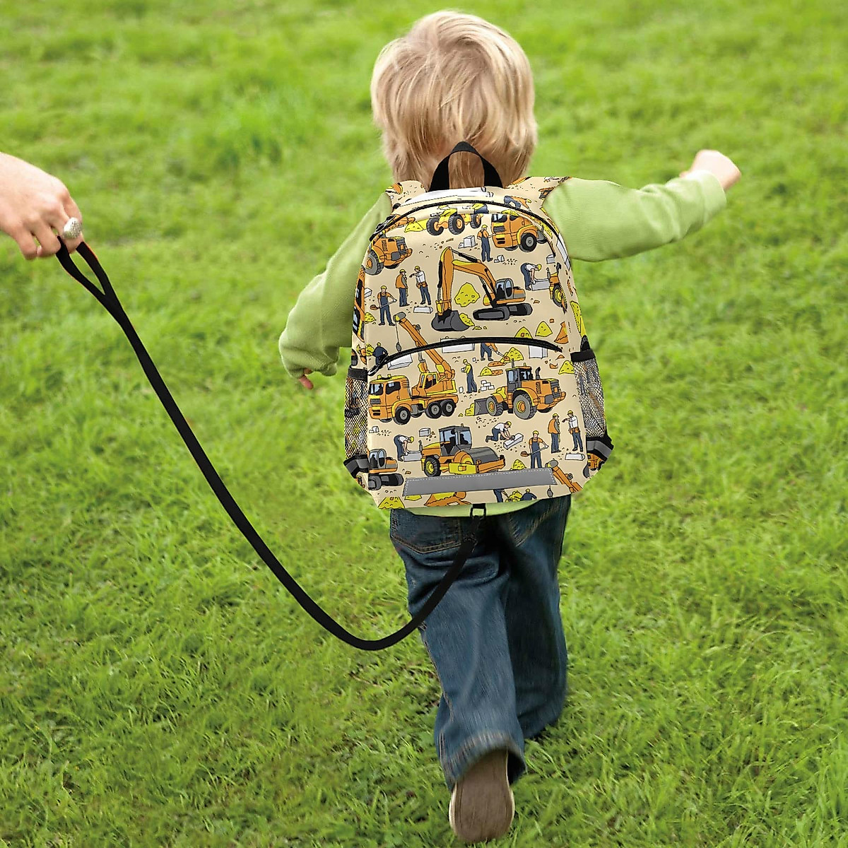 Glaphy Yellow Truck Excavator Kids Backpacks Toddler Backpack for Daycare School, Girls Boys Preschool Bookbags Kindergarten School Backpack