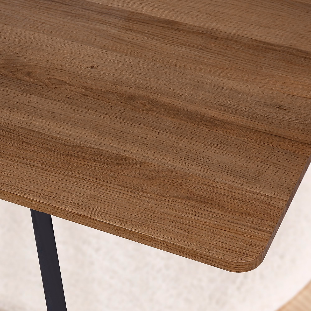 Fadidio 71" Rectangle Dining Table for 6 8, Mid-Century Modern Wood Kitchen Table w/Cross Metal Leg, Large Rustic Industrial Dining Table for Dining Room, Restaurant, Office, Conference, Walnut