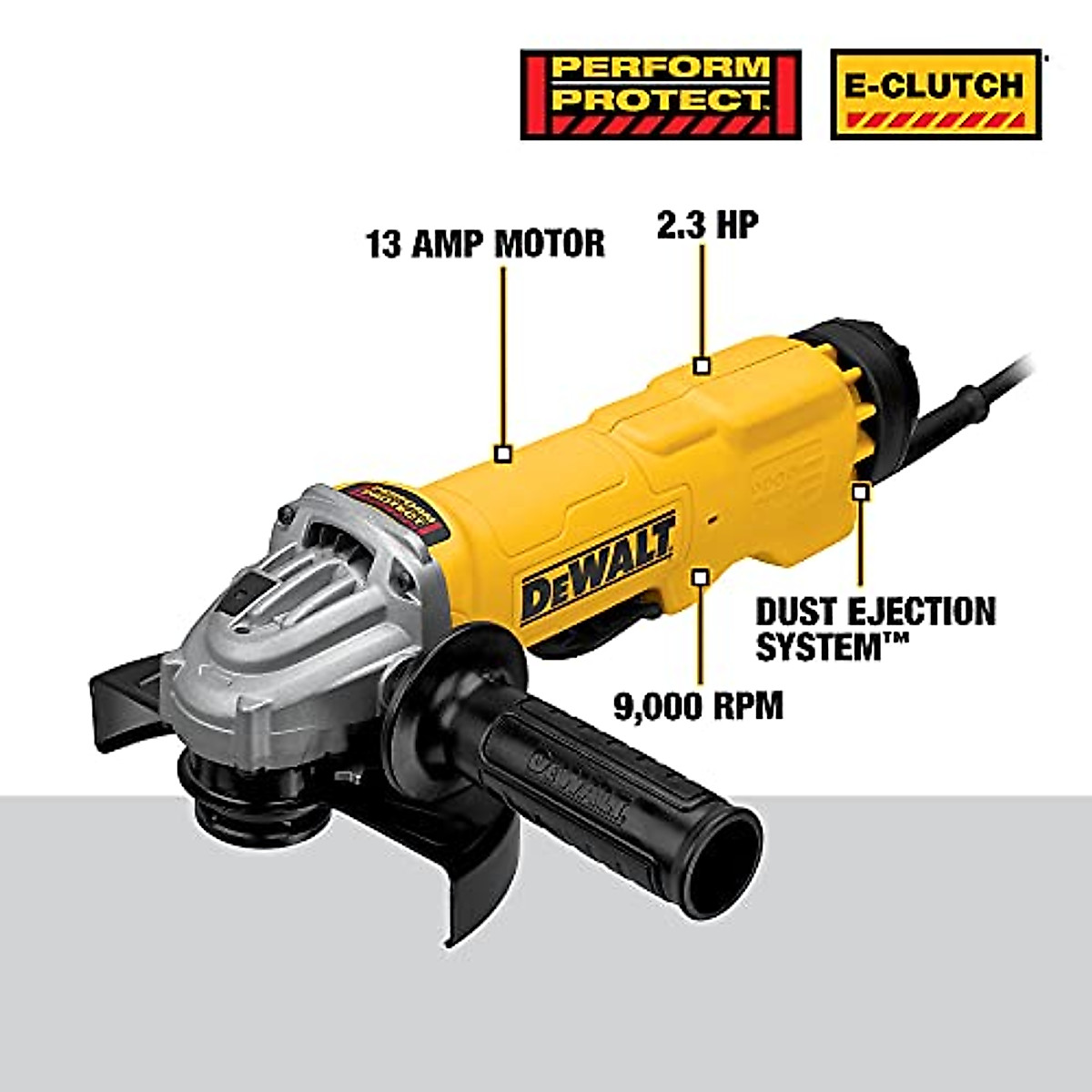 DEWALT Angle Grinder Tool, 6-Inch, Paddle Switch with No Lock-On, 13-Amp (DWE43144N) , Yellow
