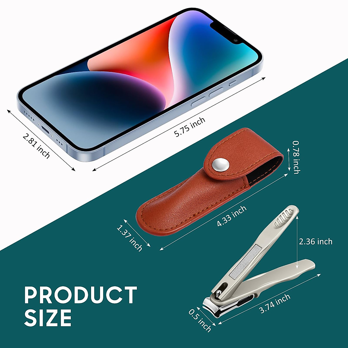 Nail Clippers for Seniors, 360 Degree Rotary Fingernail and Toenail Clippers with Long Handle Ultra Sharp Sturdy Stainless Steel Heavy Duty Large Toe Nail Clippers for Thick Nails Built-in Nail File