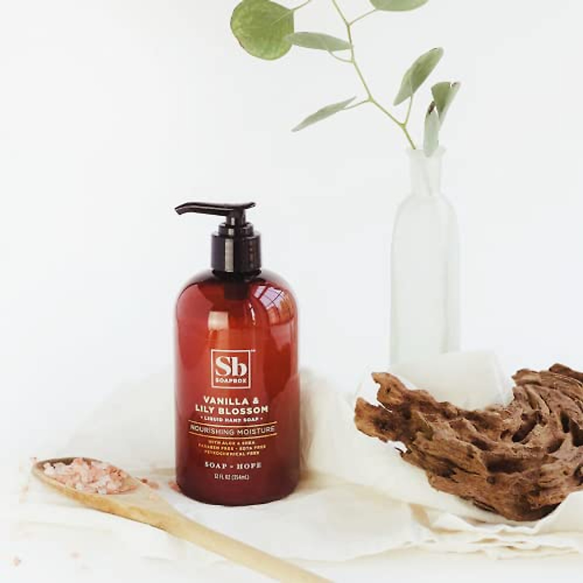 Soapbox Liquid Hand Soap, Vanilla & Lily Blossom - Gentle, Moisturizing Hand Cleanser, Vegan, Cruelty Free Hand Soap for Bathroom and Kitchen, 12oz Pump Bottles (Pack of 3)