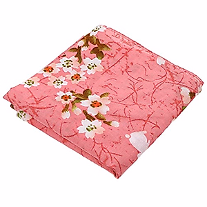 Amosfun Japanese Wrapping Cloth Handkerchief Japanese Bento Lunch Bandana Cover Pink Decorative Table Plate Cloth for Home Picnic Camping Outdoor Bento Wrapper 50X50CM