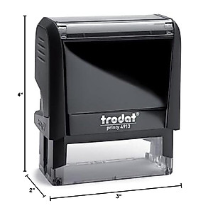 Custom Address Stamp - 4 Line Address Stamp - 5 Font Options - Self-Inking Address Stamp (4 Line Stamp) Up to 4 Lines of Custom Text | Multiple Ink Color Options