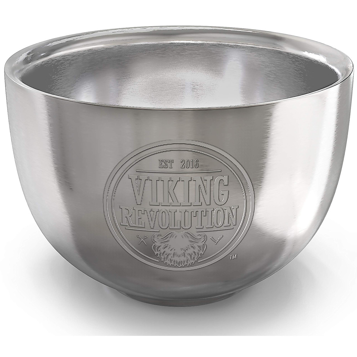 Viking Revolution Stainless Steel Shaving Soap Bowl- Shaving Mug for Shave Cream & Soap- Double Layer, Unbreakable Shaving Cup for Wet Shave
