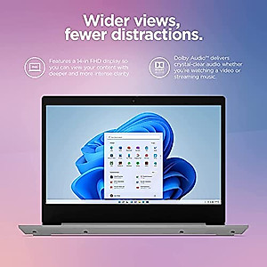 Lenovo 2023 Newest Ideapad 1i Laptop, 14 inch HD Display, Intel Pentium N5030 Processor, 4GB RAM, 256GB Storage, Intel UHD Graphics, Wi-Fi 6, Bluetooth, Windows 11 Home in S Mode, Bundle with Cefesfy