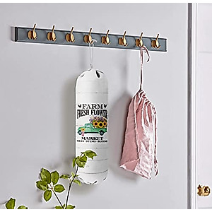 Grocery Bags Holder Organizer For Shopping Bags，Wall Mount Plastic Bags Storage Container Dispensers, Farmhouse Home Kitchen Gifts For Mom Housewarming Family Friends Women Grandma