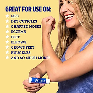 FATCO Fat Stick and All Purpose Moisturizing Stick for Dry Areas on your Face, Lips, and Body – Lemon + Honey 2-Pack (0.5 oz)