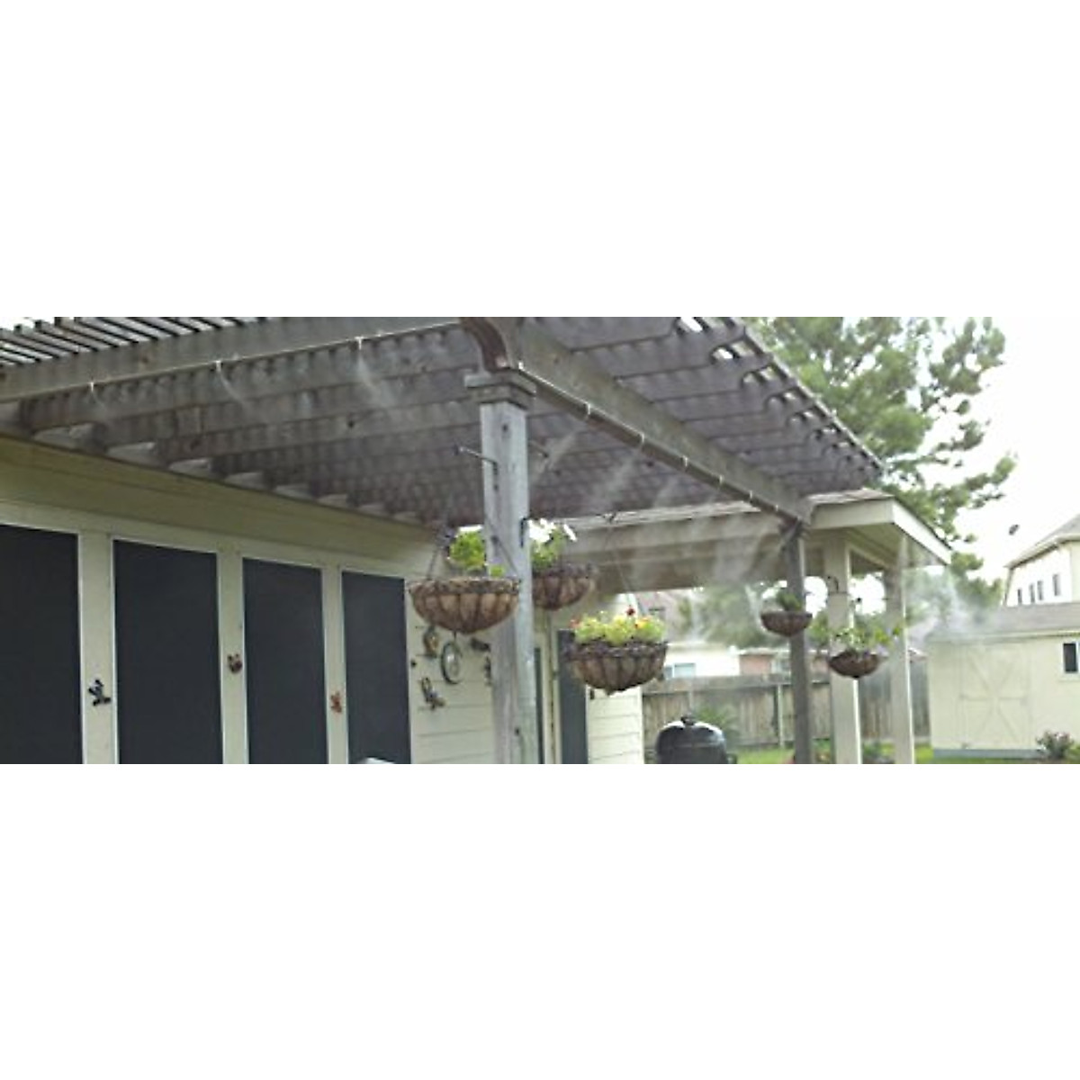 Patio Misting Kit - 250 PSI Patio misting System - Made in USA Pump - Up to 40 Nozzles Misting System - For Residential Misting System - Stainless Steel Misting Nozzles (10 Nozzle System)