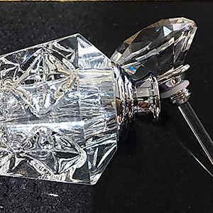 H&D HYALINE & DORA Clear Art Carved Crystal Empty Mini Refillable Perfume Bottle