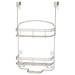 iDesign Weston Medium Metal Hanging Shower, Bath Organizer Holds Shampoo, Razors, Conditioner, Soap, Over-The-Door Caddy