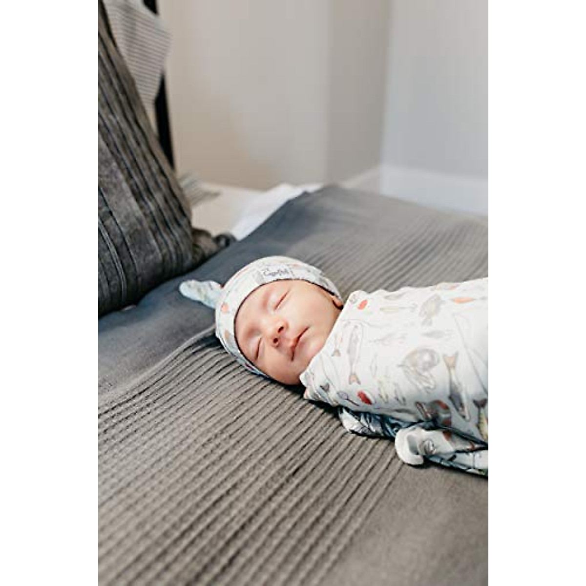 Copper Pearl Large Premium Knit Baby Swaddle Receiving Blanket Trout