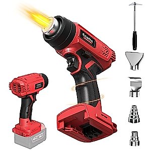 Ecarke Cordless Heat Air Gun for Milwaukee m18 18V Battery,350W 990℉ Rated Temperature Heat Gun Fast Heating for Milwaukee heat gun for Epoxy Resin/DIY Shrink PVC Tubing/Wrapping/Crafts(Tool only)