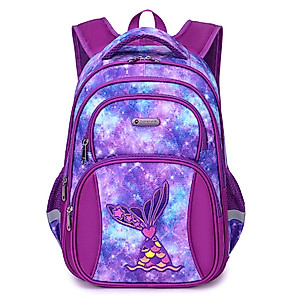 Kids Backpack for Girls Preschool Elementary Kindergarten Mermaid School Bag 15.6″ Multifunctional Cute Large Capacity