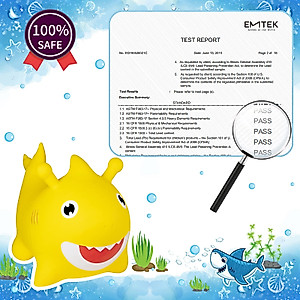 INPANY Baby Shark Toys for 2 Year Old Boy, Bouncy Animals for Toddler, Inflatable Hopper Ball, Outdoor Indoor Ride on Rubber Hopping Horse Bouncer, Cool Birthday Gifts 3 4 Year Old Girl Decorations