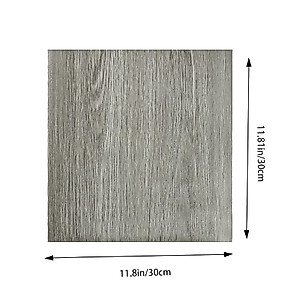 LOHISHIL 32PCS 12 * 12in Stick Floor Tile White Floor Tiles Self, Adhesive Wall Tiles Peel and Stick Floor Tiles Bathroom Floor Stickers for Kitchen, Bedroom, Hallways, Garages, Lobbies(Grey)