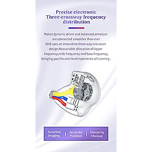 BGVP DH5 4DD 1BA Headphones Hybrid in Ear Earphone HiFi DJ Monitor Running Sport Earphone Headset (2.5mm)