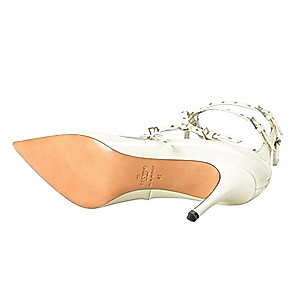 Valentino Women's Off White Ankle Strap Pumps Shoes Sz US 9.5 IT 10 EU 40