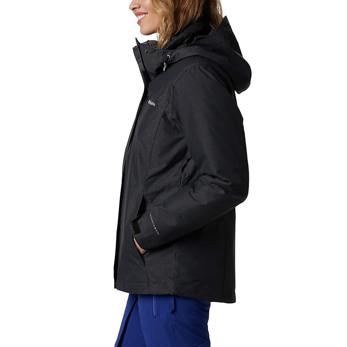 Columbia Women's Whirlibird Iv Interchange Jacket, Black Crossdye, Large