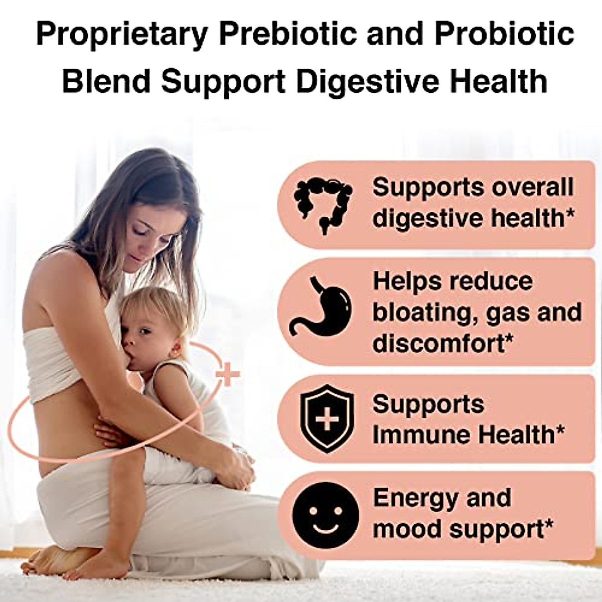 Funermy Postpartum Probiotics Lactation Supplements - Postnatal Probiotics Lactation Support for Gut and Digestive Health, Postnatal Vitamins for Breastfeeding Moms, 40 Packets (Pack of 2)