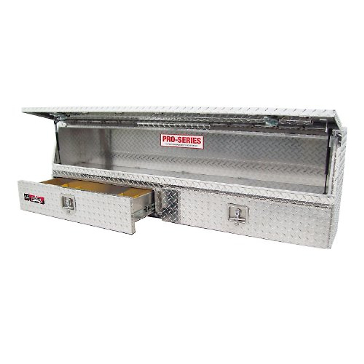 Brute 80-TBS200-90D-BD Pro Series 90" Contractor TopSider Polished Aluminum Tool Box with Doors & Drawers