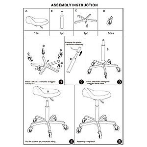 FRNIAMC Professional Saddle Stool with Wheels Ergonomic Swivel Rolling Height Adjustable for Clinic Dentist Beauty Salon Tattoo Home Office (Grey)