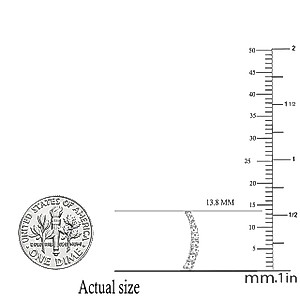 Dazzlingrock Collection 0.13 Carat (ctw) Round White Diamond Ladies Left Ear Cuff Crawler Climber Earring (Only 1pc), 14K White Gold