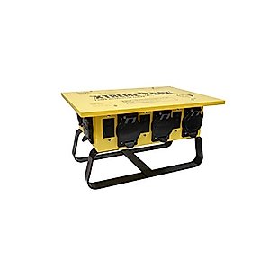 Southwire 019703R02 6506UGSX 50A Temp PWR X-TREME Box 6-Straight Blade SLED Base, 1 Pack, Yellow