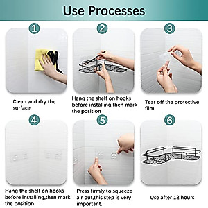 REFFU Corner Shower Caddy, 2 pack Adhesive Shower Organizer No Drilling, Rustproof Stainless-Steel Bathroom Shower Organizer Rack, Shower Storage for 90° Wall