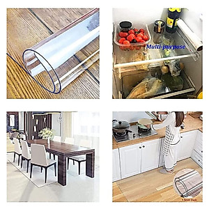 Clear PVC Desk Chair Mat 1.5mm Non-Slip Office Chair Mat Desk Pads Mat,Transparent Waterproof Chair Mat for Hardwood Floor Carpet,Waterproof Chair Mat for Hardwood Floor Carpet,60/80/90/100/120/140cm