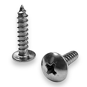 100 Qty #8 x 3/4" Truss Head 304 Stainless Phillips Head Wood Screws (BCP223)