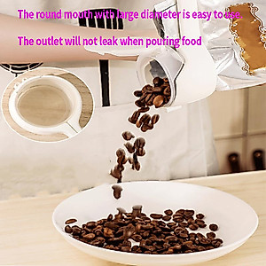 Food Storage Sealed Bags with Pour Spout, 4-Pack, Plastic, Moisture-Proof Clips, White, Gray, Green, Blue