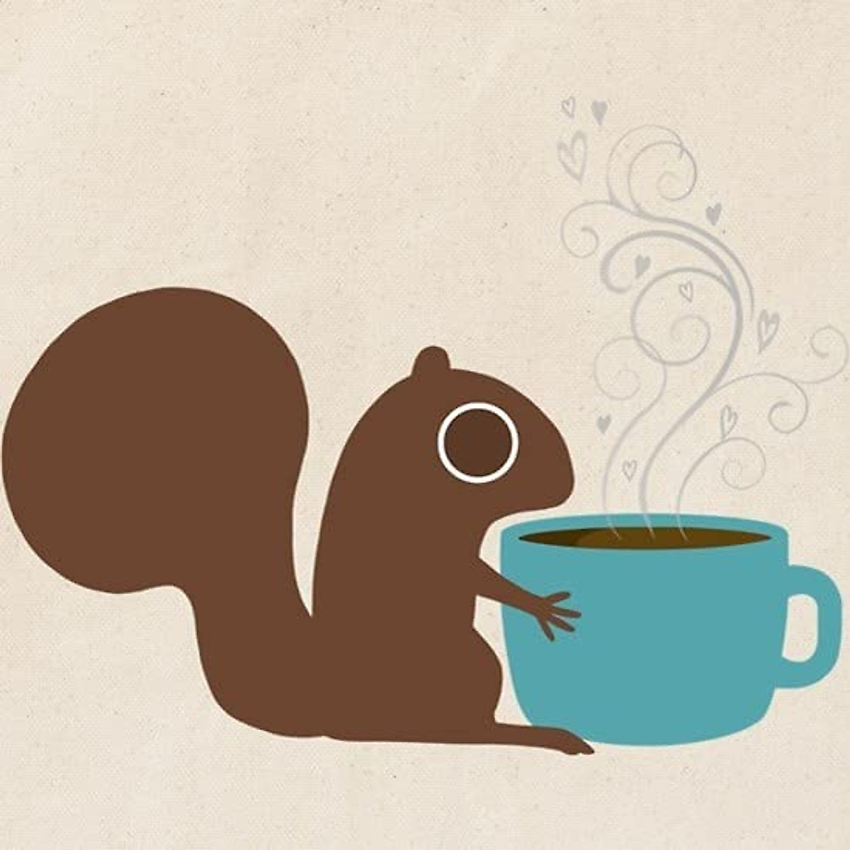 CafePress Coffee Squirrel Tote-Bag Natural Canvas Tote-Bag,Shopping-Bag