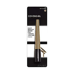 COVERGIRL Easy Breezy Brow Fill Plus Shape Plus Define Powder Eyebrow Makeup, Soft Blonde, 0.024 Ounce (packaging may vary)