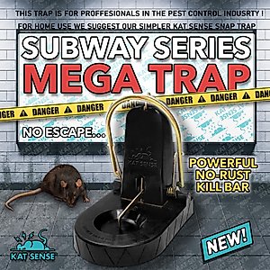 Kat Sense XXL Large Rat Traps, Not All Rodent Traps are Created Equal & This Heavy-Duty Spring Trap Will Prove It - Reusable Pest Control Trap for Rats, Squirrels, and Chipmunks 2 Pack